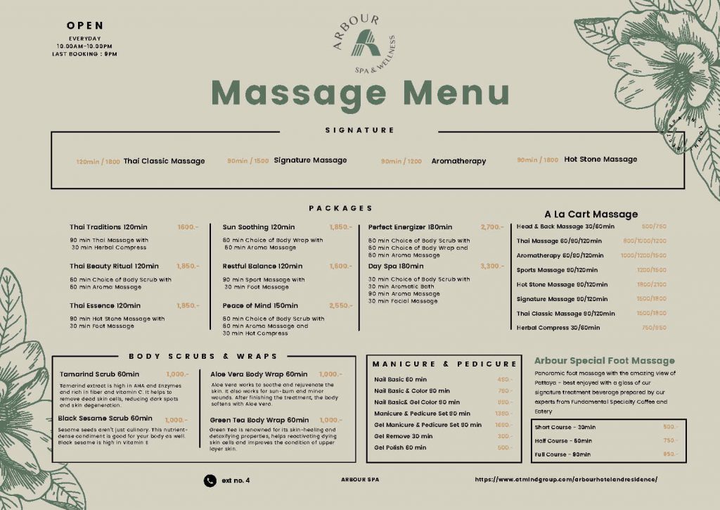 Arbour Spa | Arbour Hotel And Residence Pattaya